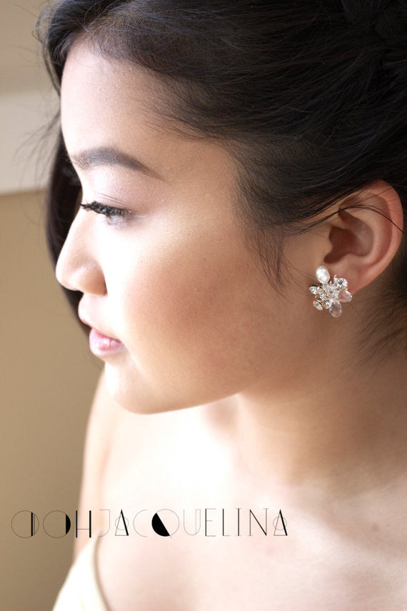 Swarovski Flower earrings Oohjacquelina